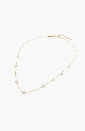 YOJ Gold Plated Flower Chain Necklace