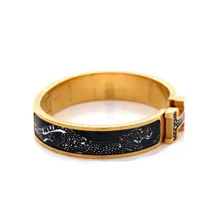 Hermès Clic H Bracelet Printed Enamel Extra Narrow - Brown