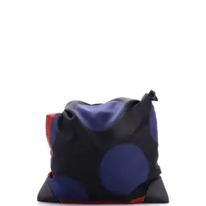Hermès Silky City Bag Printed Silk And Leather Pm - Blue
