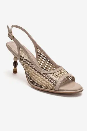 PROLOGUE SHOES Soven Stiletto Sandal - Beige