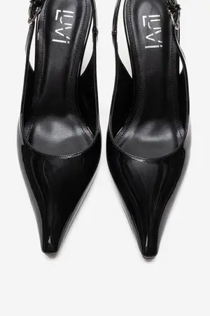 PROLOGUE SHOES Felon Slingback Wedge Pump - Black