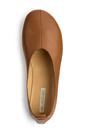 NEIL J. RODGERS Sabby Flat In Italian Nappa Leather - Cognac