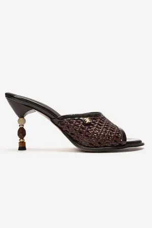PROLOGUE SHOES Selvian Woven Stiletto Sandal