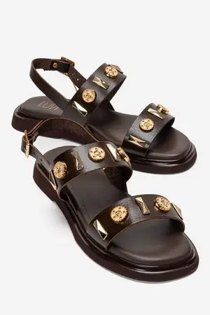 FOREVER & ALWAYS SHOES Libera Leather Sandal - Brown