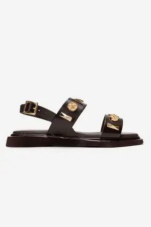 FOREVER & ALWAYS SHOES Libera Leather Sandal - Brown