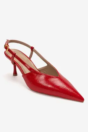 PROLOGUE SHOES Irena Pointed Toe Pump - Red