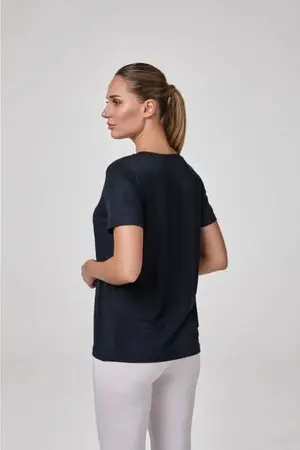 FOREVER & ALWAYS Alaia Deep V-neck Ultra Soft Modal T-shirt - Navy