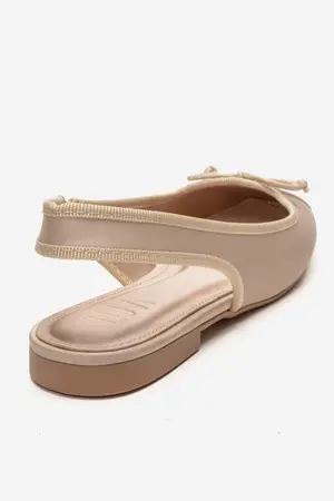 PROLOGUE SHOES Zelvia Bow Slingback Ballet Flats