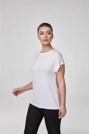 FOREVER & ALWAYS Liona Modal Blend Soft Stretch Everyday Top - White