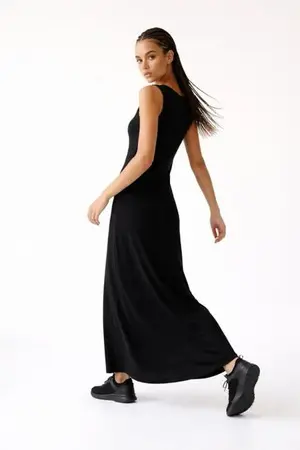 FOREVER & ALWAYS Kalie Boat Neck Modal Maxi Dress
