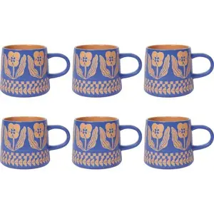DANICA BRANDS Teppi Mugset Of 6 - Blue