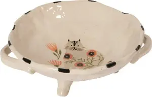 DANICA BRANDS Footed Catbloom Bowlset Of 2
