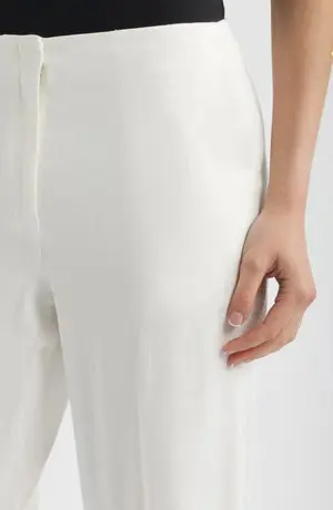 Theory Slit Capri Pants - Ivory