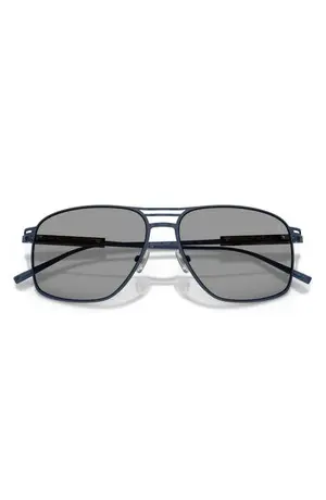 Brunello Cucinelli Titanium Rectangular Sunglasses