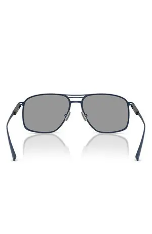 Brunello Cucinelli Titanium Rectangular Sunglasses