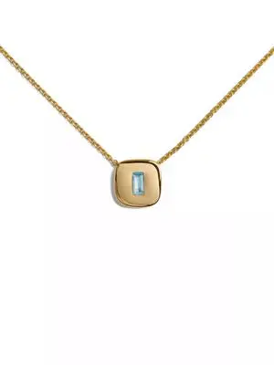Monica Vinader Tone Blue Topaz Gemdrop Necklace