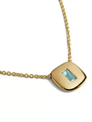 Monica Vinader Tone Blue Topaz Gemdrop Necklace