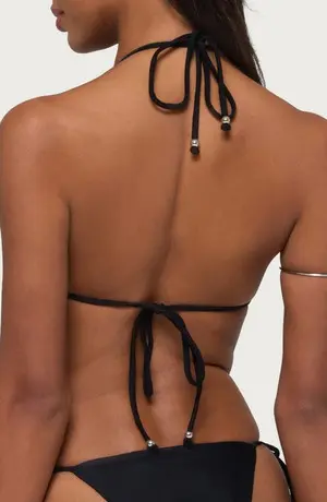 EDIKTED Beaded Triangle Bikini Top