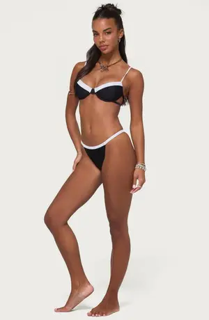 EDIKTED Atalia Underwire Cutout Bikini Top