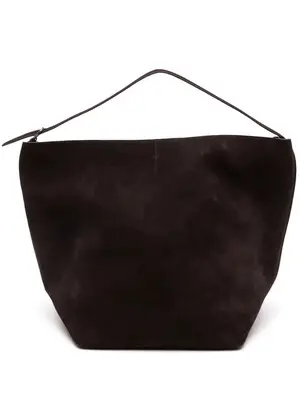 TOTEME Belted Suede Tote Bag - Brown