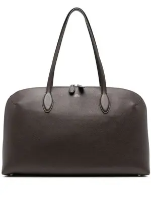TOTEME Grained Leather Day Tote Bag - Brown