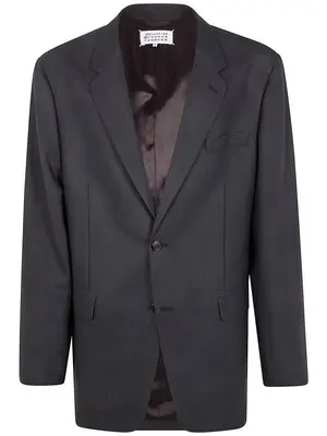 MAISON MARGIELA Wool Single Breasted Jacket - Brown