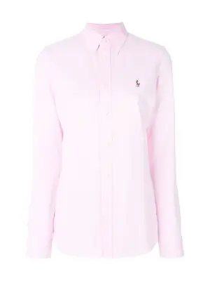 Polo Ralph Lauren Slim Fit Knit Cotton Oxford Shirt - Pink