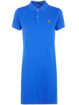 Polo Ralph Lauren Short Sleeve Polo Dress - Blue