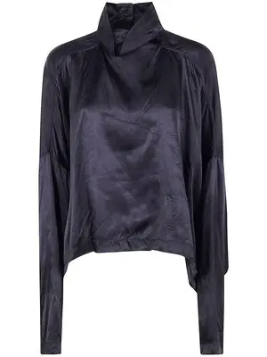Rick Owens Jumbo Tabard Cropped Top - Black