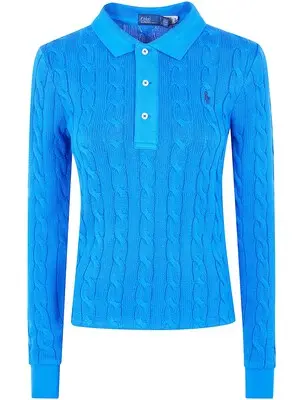 Polo Ralph Lauren Long Sleeve Cable Knit Polo Shirt