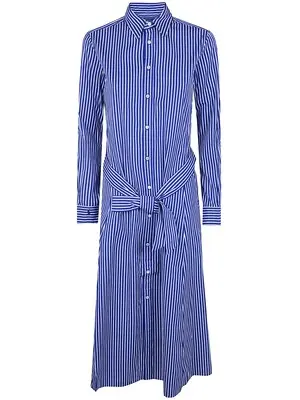 Polo Ralph Lauren Long Sleeve Striped Midi Shirt Dress