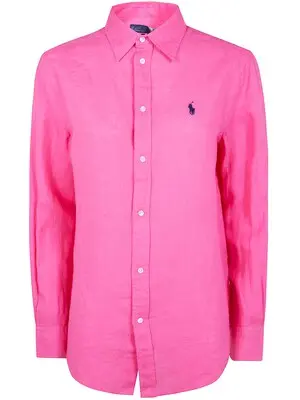 Polo Ralph Lauren Classic Linen Long Sleeve Shirt - Pink
