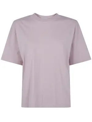 GOLDEN GOOSE W`s" Boxi T-shirt Cotton Jersey Logo Patch - Pink