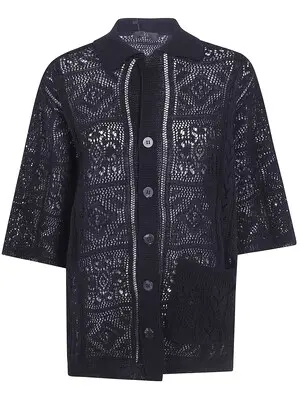 Y`S Open Collar Knit Shirt