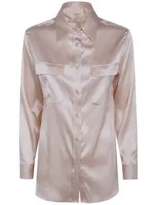 ARCHIVIO67 Long Sleeve Satin Stretch Shirt