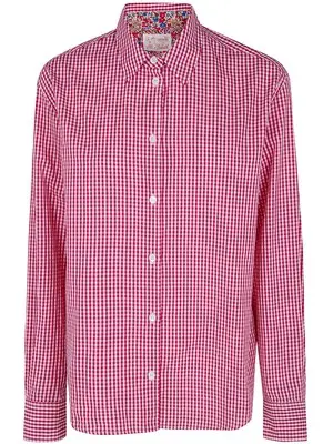 MC2 SAINT BARTH Meredith" Cotton Gingham Shirt - Red