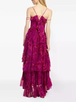 Cinq À Sept Paisley-print Ruffled Maxi Dress