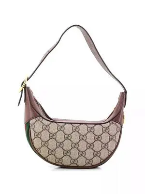 Gucci Ophidia Half Moon Bag Gg Coated Canvas Mini Hobo