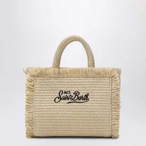 MC2 SAINT BARTH Straw-effect Small Bag - Beige