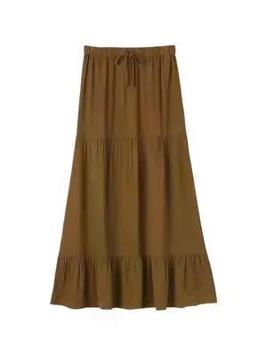 JAMES PERSE Soft-matte Tiered Maxi Skirt