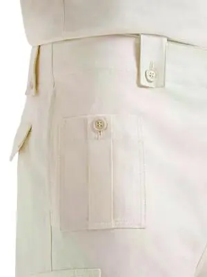 Brunello Cucinelli Cotton And Linen Canvas Bermuda Shorts With Cargo Pockets - Neutrals