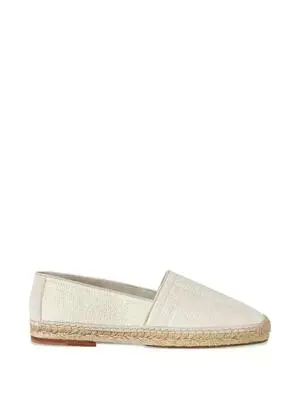Brunello Cucinelli Techno Raffia And Suede Espadrilles With Piping