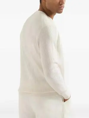 Brunello Cucinelli Cotton Textured Rib Lightweight Sweater