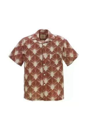 Portuguese Flannel Feather Print Revere Shirt