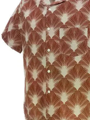Portuguese Flannel Feather Print Revere Shirt