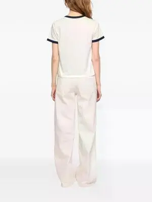 Zadig&Voltaire Logo Print Ringer T-shirt - Neutrals