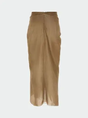 Ermanno Scervino Draped Tie Detailed Midi Skirt