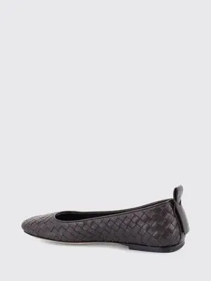 Bottega Veneta Charlotte Woven Ballet Flats - Coffee