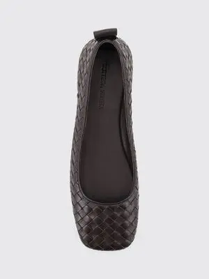 Bottega Veneta Charlotte Woven Ballet Flats - Coffee