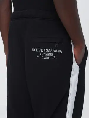 Dolce & Gabbana Cotton Jogging Trousers With Elasticated Waist And Contrast Logo